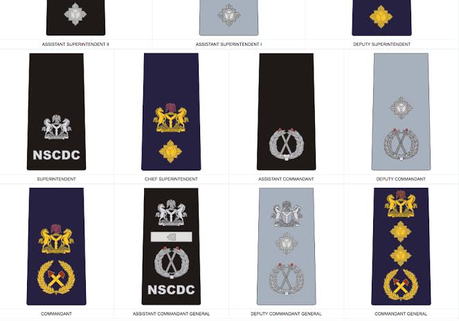 Nigerian Security And Civil Defence Ranks And Symbols - Kashgain